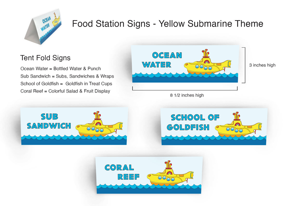 Add creativity to your Yellow Submarine food display with our food ...